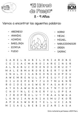 Actividades para niños: El Horno de Fuego | PDF | Daniel (figura bíblica)
