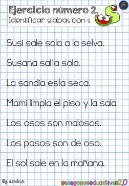 Cuaderno de Repaso Silabico Letras S D N | PDF