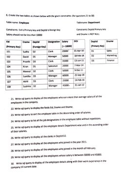 DBMS Practical Question Bank | PDF | Relational Database | Sql