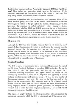 Beck Hopelessness Scale Manual | PDF | Diagnostic And Statistical ...
