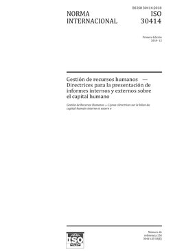 BS Iso 30414 | PDF | Gestión de recursos humanos | Organización ...