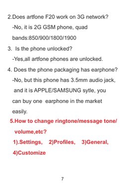 Artfone F20 User Manual Guide | PDF | Electronics | Mobile ...