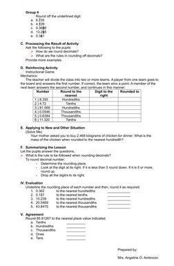 Rounding Decimals Lesson Plan | PDF | Rounding | Lesson Plan