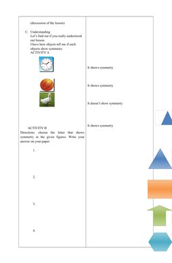 Symmetry Lesson Plan for Grade 2 | PDF