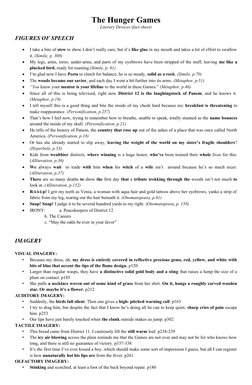 Figurative Language in The Hunger Games | PDF