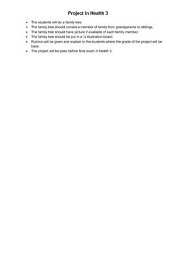 Grade 3 Health Lesson Plan Overview | PDF | Lesson Plan | Teachers