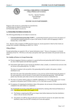 Income Tax Guidelines for Partnerships | PDF | Partnership | Tax Deduction