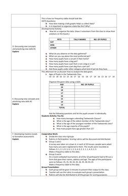 6th Grade Data Collection Lesson Plan | PDF | Teaching Method | Rubric ...