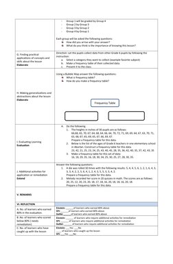 6th Grade Data Collection Lesson Plan | PDF | Teaching Method | Rubric ...