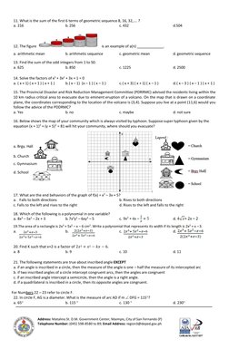 Grade 10 Regional Math Assessment | PDF | Circle | Angle