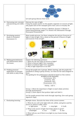 Grade 3 Science COT Lesson Plan | PDF | Learning | Curriculum