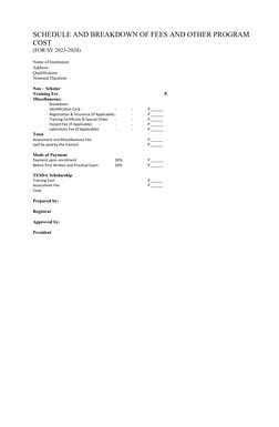 TESDA Student Handbook 2023-2024 | PDF | Identity Document