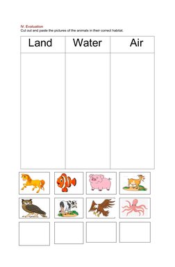 Grade 1 Animal Habitat Lesson Plan | PDF | Lesson Plan