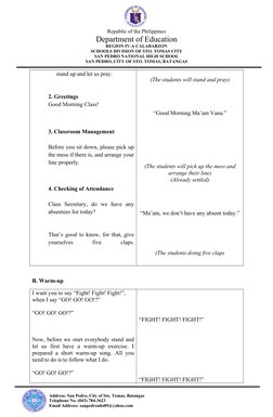 Grade 10 Cheer Dance Lesson Plan | PDF | Cheerleading | Dances
