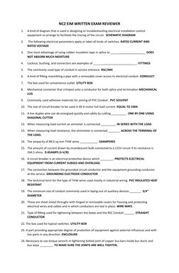 NC2 EIM Written Exam Reviewer Guide | PDF | Electrical Wiring ...
