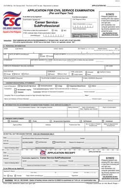 Civil Service Exam Application Form 2023 | PDF | Identity Document