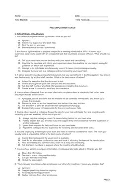 Pre-Employment Exam Sample Questions | PDF | Microsoft Excel ...