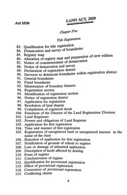 Land Act, 2020. Act 1036 | PDF