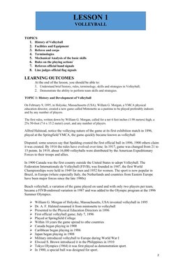Volleyball Learning Module Overview | PDF | Volleyball | Rules
