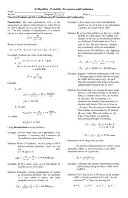 Permutations and Combinations Guide | PDF | Permutation | Discrete ...