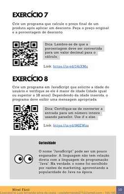 50 Exercícios de JavaScript para Iniciantes | PDF | Média | Script Java