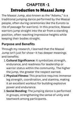 Benefits and Techniques of Maasai Jump | PDF | Physical Fitness ...