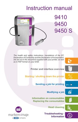 Markem-Imaje 9410/9450 Printer Manual | PDF | Printer (Computing ...