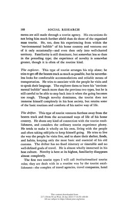 Cohen's 1972 Tourist Typology Explained | PDF | Tourism