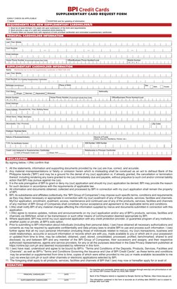 BPI Supplementary Card Application Guide | PDF | Guarantee | Credit Card
