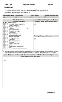 Safe Work Procedures Guide | PDF | Personal Protective Equipment ...