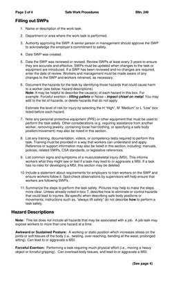 Safe Work Procedures Guide | PDF | Personal Protective Equipment ...