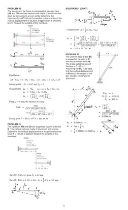 Axial Deformation Problem Solutions | PDF | Young's Modulus | Stress ...