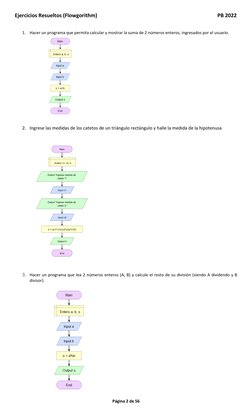 Ejercicios Resueltos en Flowgorithm | PDF | División (Matemáticas ...