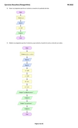 Ejercicios Resueltos en Flowgorithm | PDF | División (Matemáticas ...