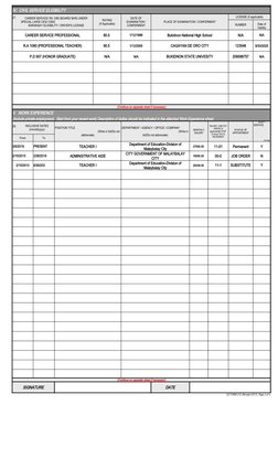 PDS Form Sample with Answers | PDF | Government