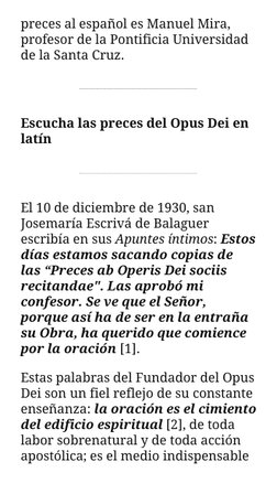 Preces del Opus Dei en latín y español | PDF | Oración | Intercesión