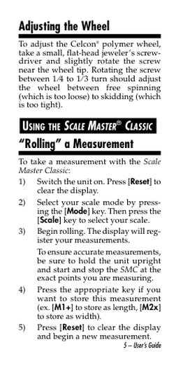 Scale Master Classic Manual | PDF | Measurement | Foot (Unit)