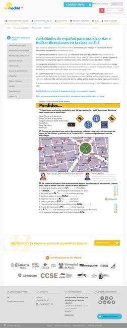 Ejercicios para dar direcciones en español | PDF